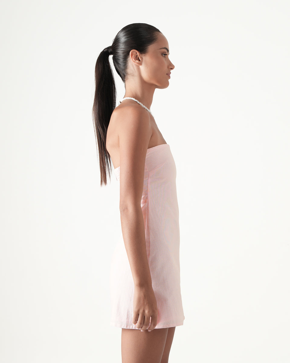 Karla Tube Mini Dress – Pink | Bamboo Blonde