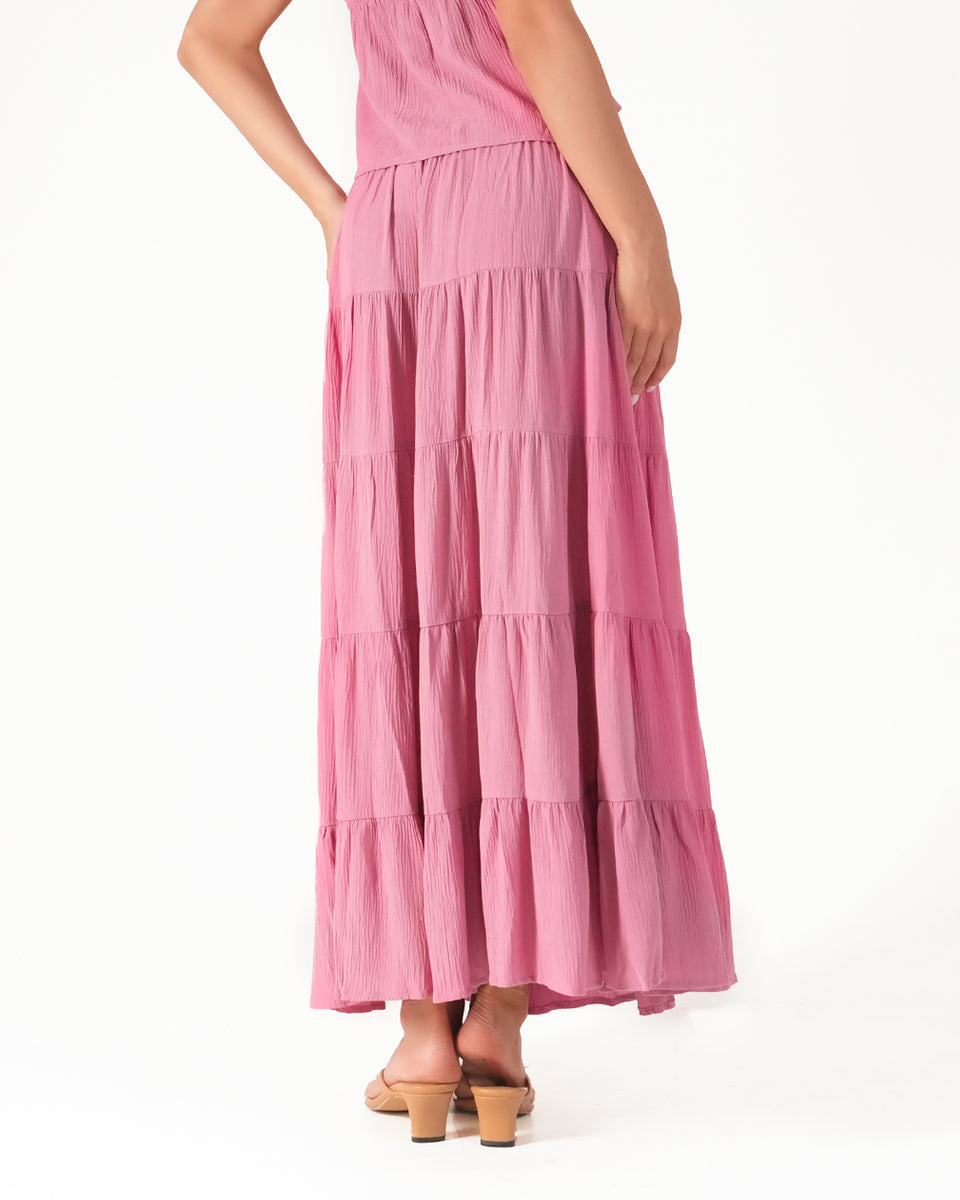 Leena Maxi Skirt - Guava Pink | Bamboo Blonde