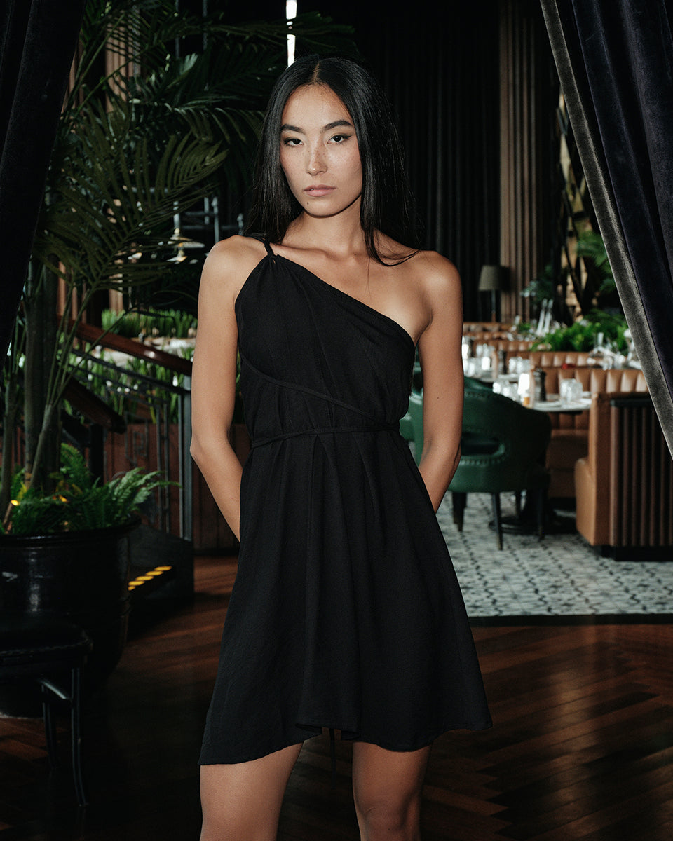 Julie Infinity Mini Dress | Black Dress | Bamboo Blonde