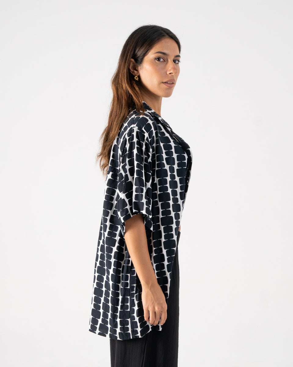 Stella Shirt | Bold Croco | Bamboo Blonde